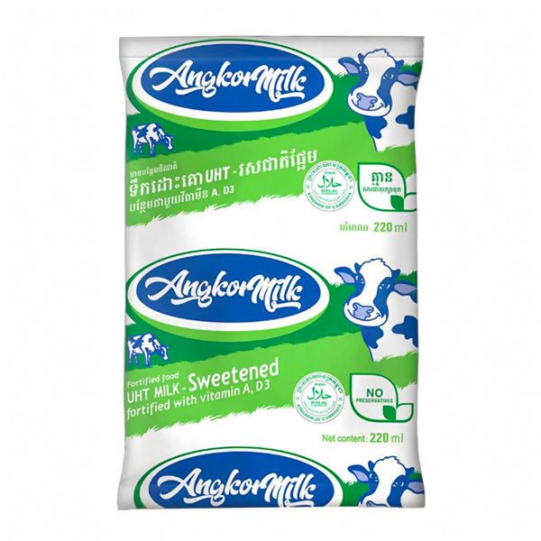 ទឹកដោះគោទឹក Angkormilk Sweet 220ml - ម្ស៉ៅទឹកដោះគោ & ទឹកដោះគោទឹក (Milk ...