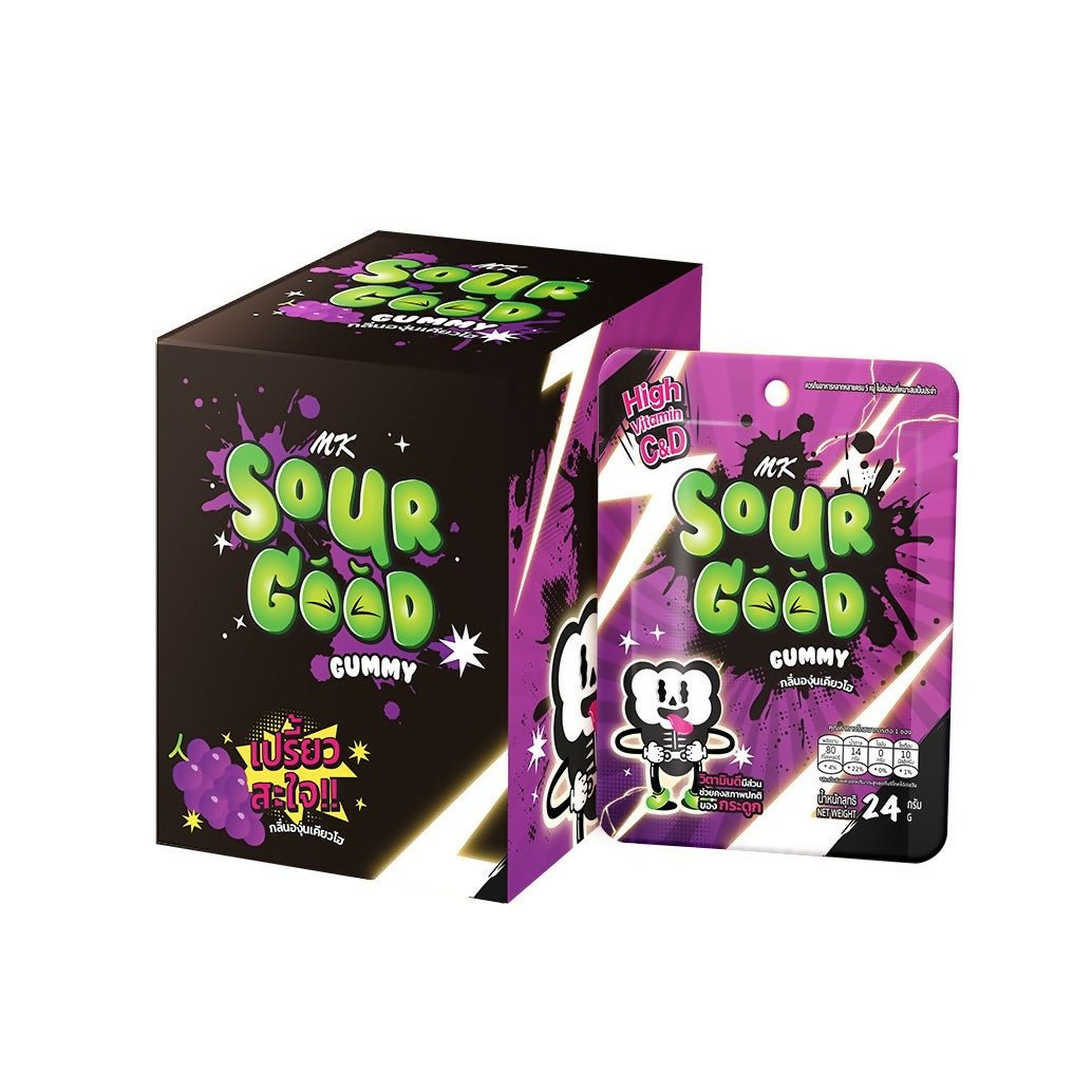 MK SOUR GOOD GUMMY - Grapes Flavour 24g - Sour Good Gummy – NIRONT ...